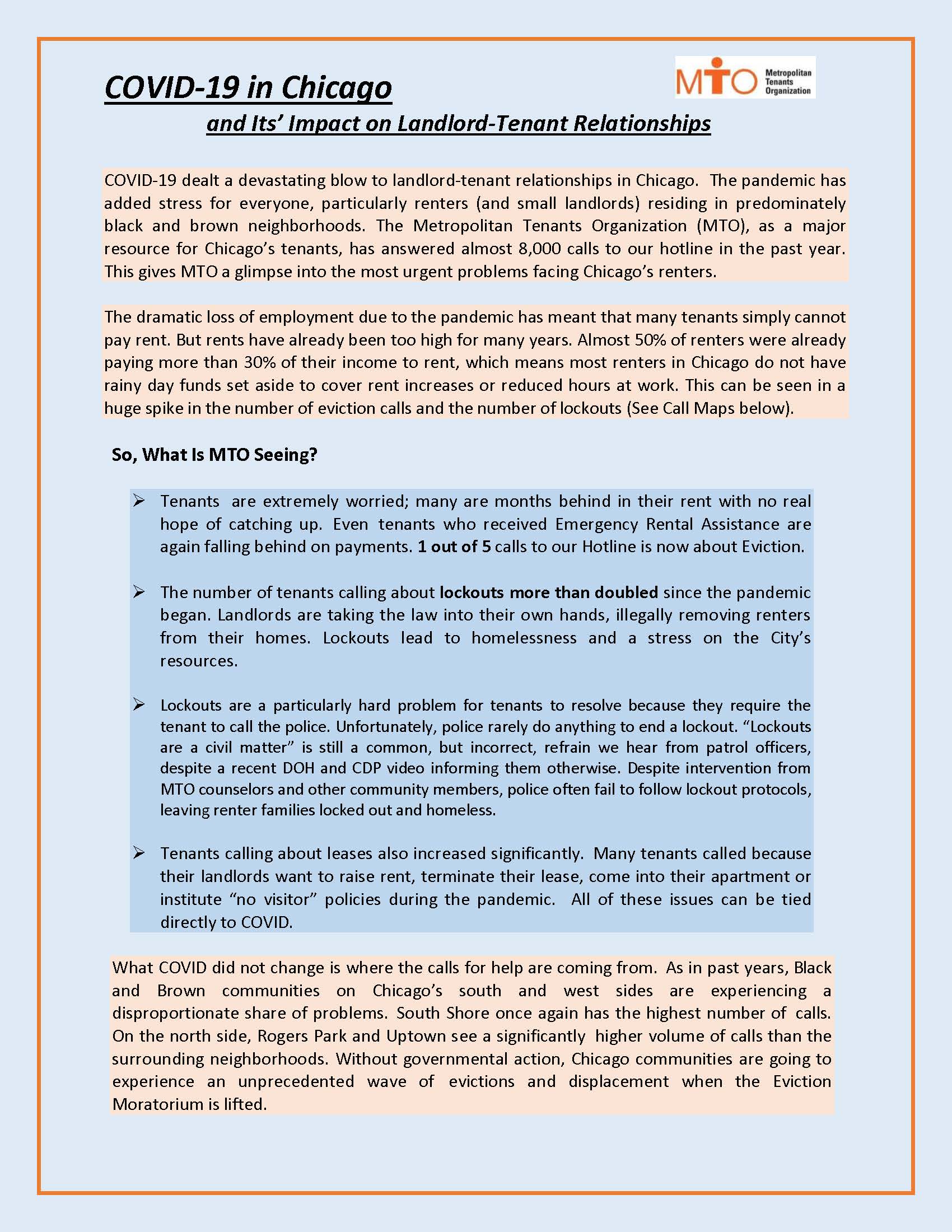 Landlord & Tenant Rights – Metropolitan Tenants Organization